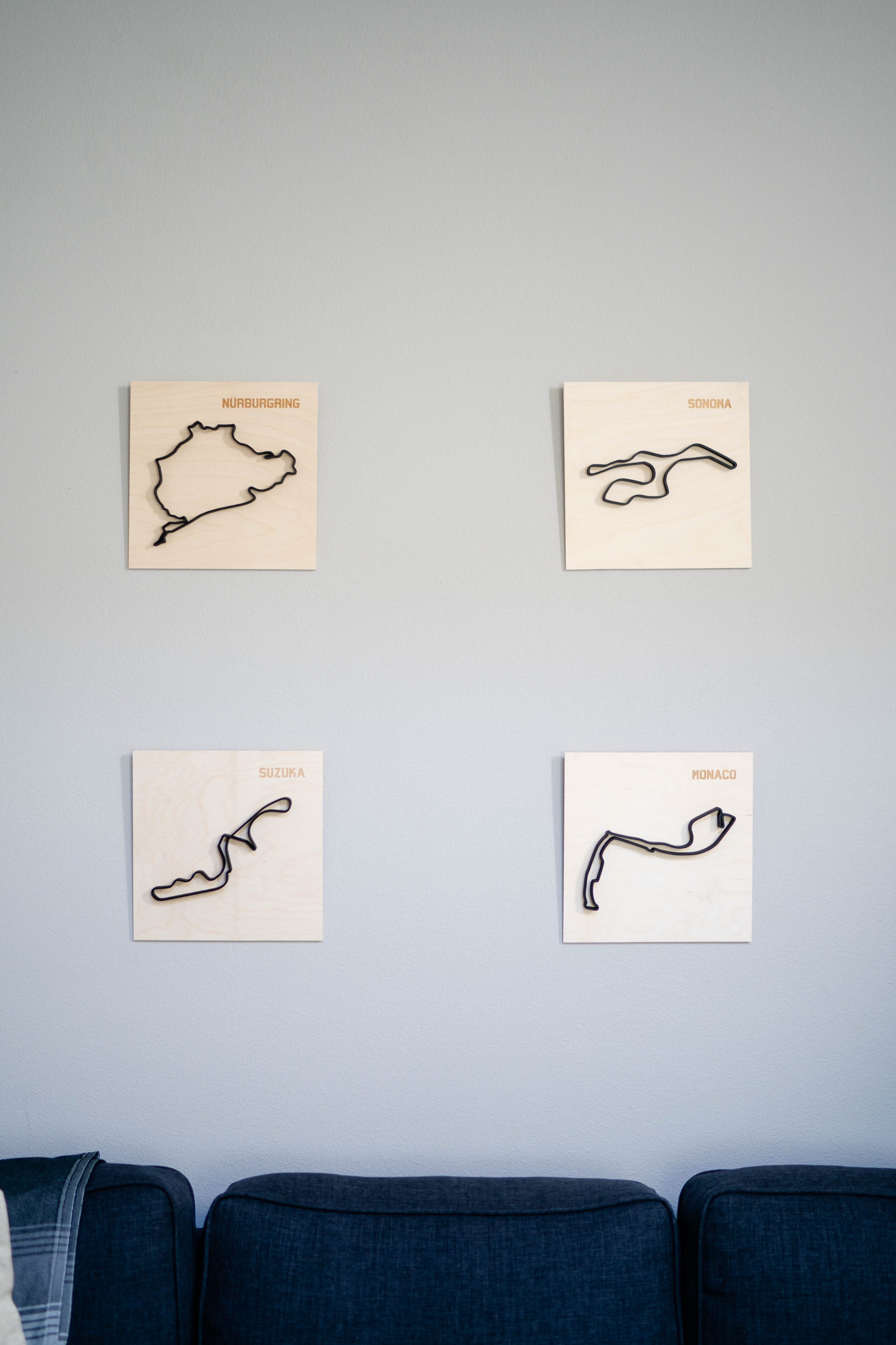 Wood-Back Race Track Wall Art – Coordinates Cubed