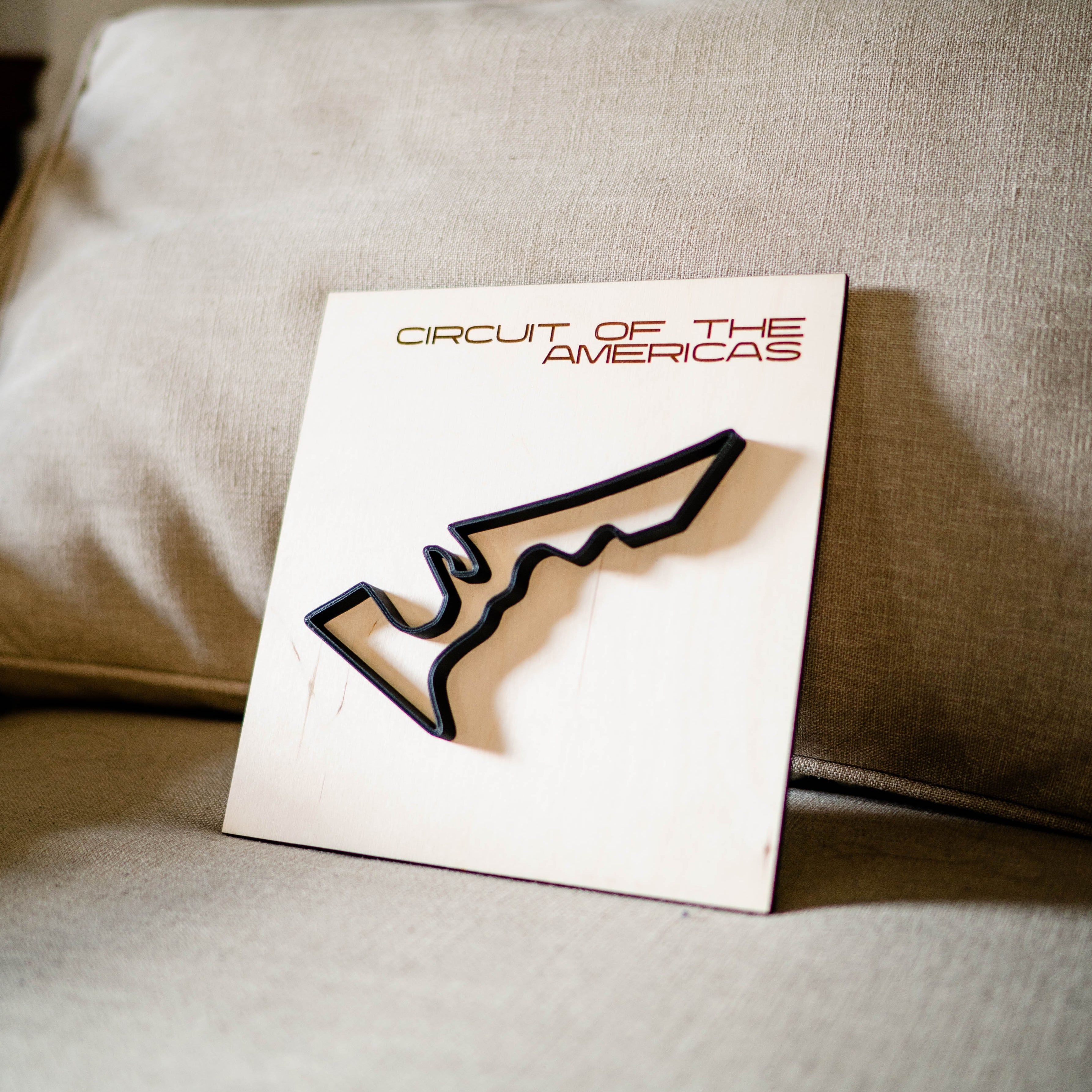 Circuit of the Americas COTA Wood Framed Race Track Wall Art ...