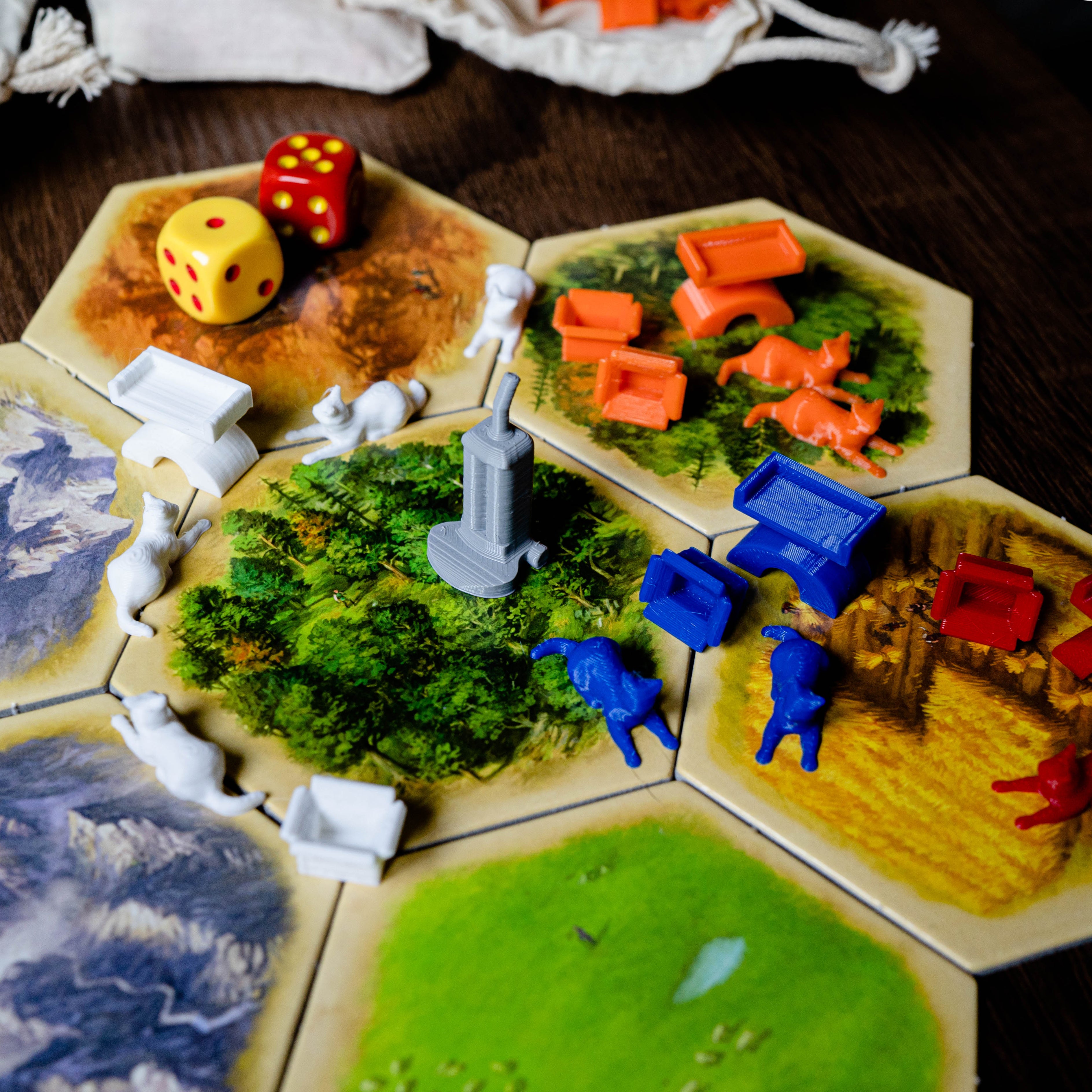 Catan Cat Themed Replacement Pieces – Coordinates Cubed